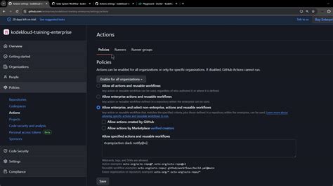 define how to control access to actions within the enterprise