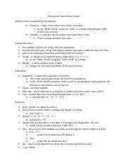 Python Lab Check Study Guide Docx Python Lab Check Study Guide Identify Tell The Purpose Of