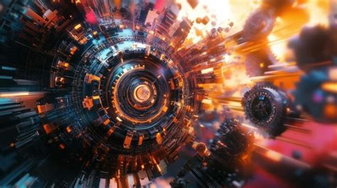 Abstract Circular Structure Premium Ai Generated Image