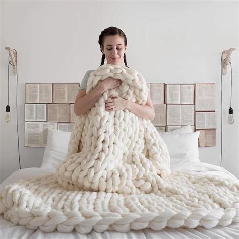Bulky Arm Strickwolle Grob Gestrickte Decke Kauflandde