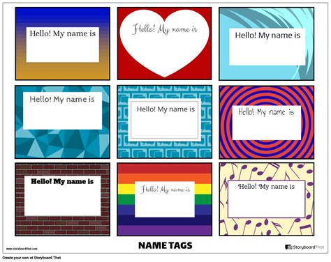 storyboard that create custom name tags online in 2025