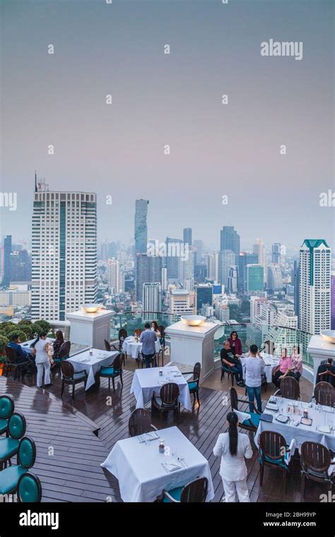 Thailand Bangkok Riverside Area Visitors To The Breeze Restaurant At