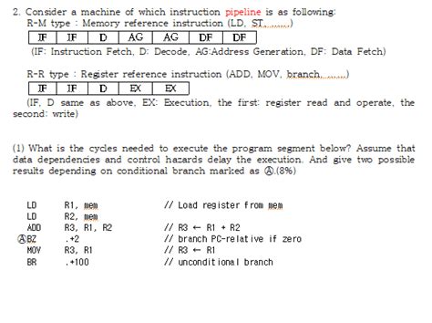 2 consider a machine of which instruction pipeline