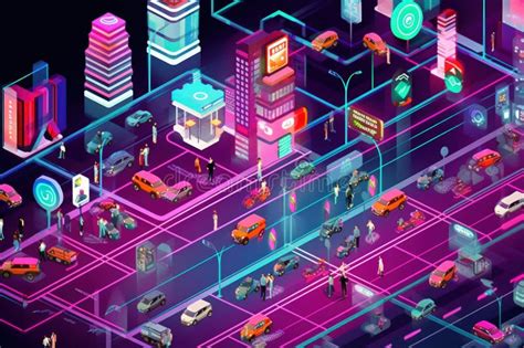 Traffic Management And Artificial Intelligence Generative Ai Stock Illustration Illustration