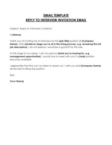 How To Reply To An Interview Invitation Email Samples
