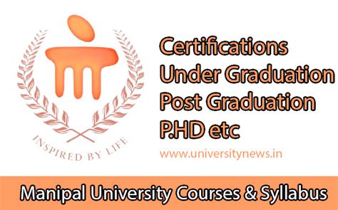 Manipal University Courses And Syllabus Pdf Download University News India