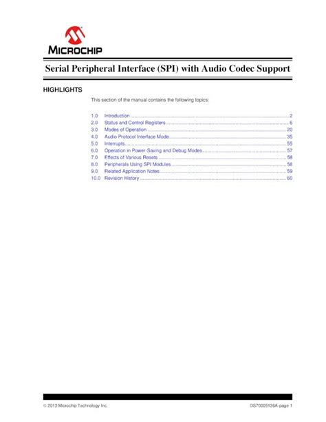 pdf serial peripheral interface spi with audio codec …ww1 microchip