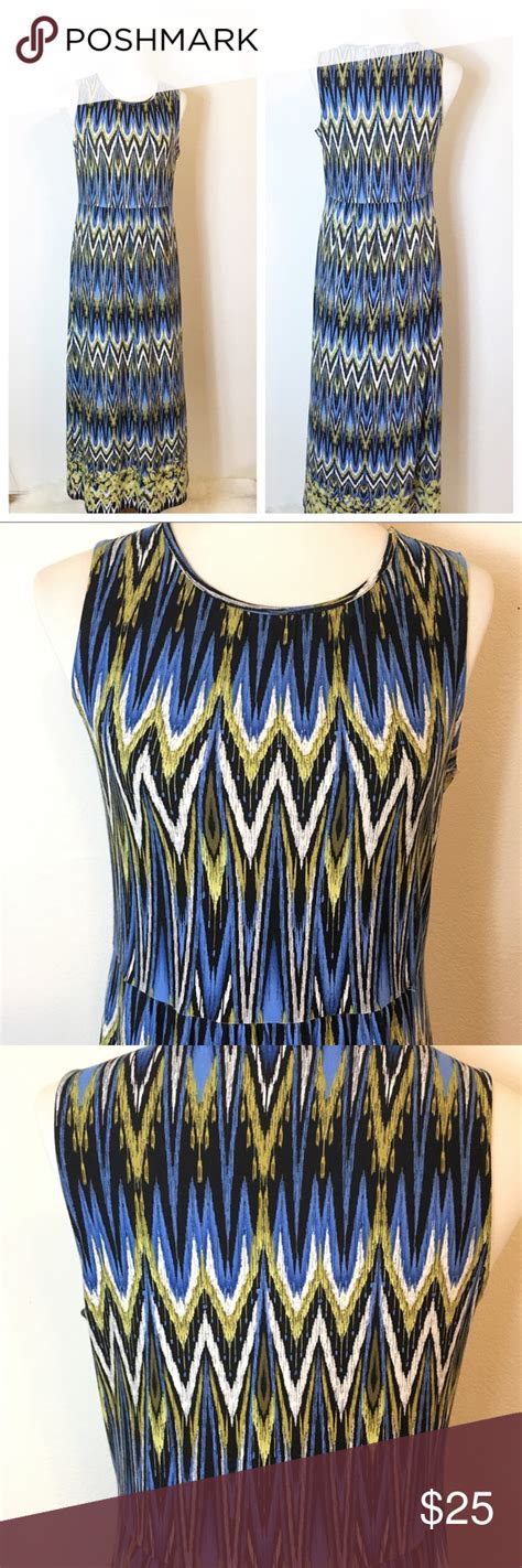 3 25 J Jill Chevron Pattern Maxi Dress Maxi Dress Pattern Maxi Knit Dress Maxi Dress With