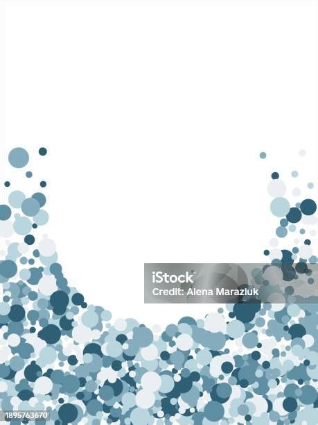 거품 패턴 프레임 블루 배너 웹입니다 컬러 배경입니다 벡터 일러스트 레이 션입니다 구에 대한 스톡 벡터 아트 및 기타 이미지 구 기포 기하 도형 Istock