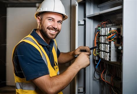 Premium Photo Photo Of An Electrical Technician Working
