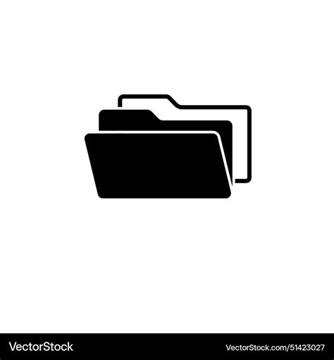 file folder documents storage solid flat icon vector image