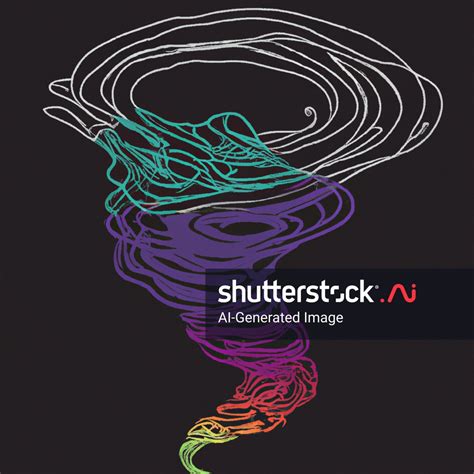 Rainbow Tornado Vector Line Art Ai Generated Image 2429342155