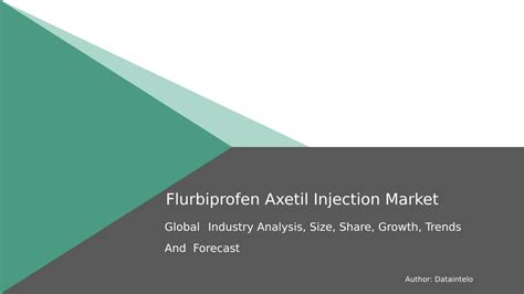 Flurbiprofen Axetil Injection Market Report Global Forecast From 2025 To 2033