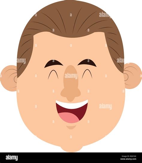 Adult Man Smiling Face Stock Vector Image And Art Alamy