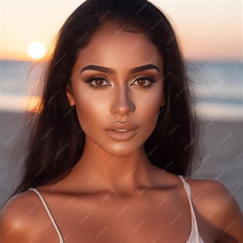 Premium Ai Image Balck Woman Model With Curly Hair In Erotic Outfit