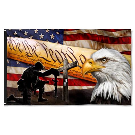 Cayyon Jesus Flag 3x5feet Us Veteran We The People Christian Cross
