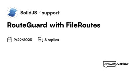 Routeguard With Fileroutes Solidjs