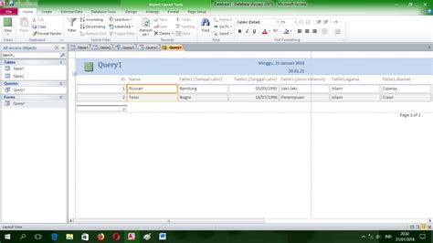 Cara Membuat Table Query Form Dan Report Pada Microsoft Acces