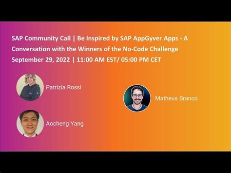 Free Video Sap Appgyver No Code Challenge Winning Apps And Developer Insights From Sap