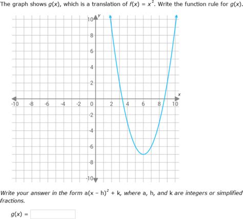 Ixl Transformations Of Quadratic Functions Algebra Practice