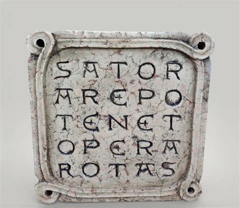 At Auction Marble Bas Relief With The Palindrome Of The Sator Square Italy 20th Century