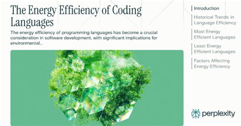 The Energy Efficiency Of Coding Languages