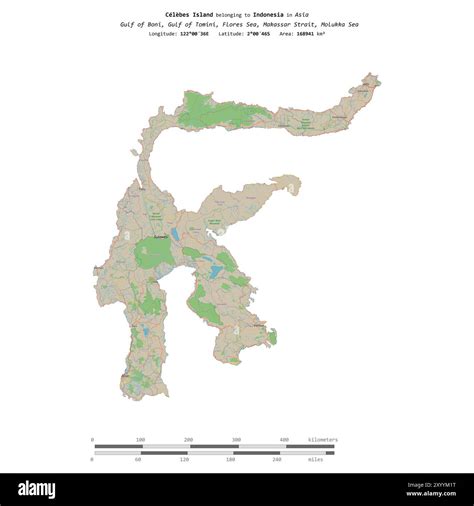 Celebes Island In The Java Sea Belonging To Indonesia Isolated On A