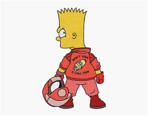 Bart Simpson Simpsons Cartoon Aesthetic Red Tumblr Bart Simpsons Hd Png Download