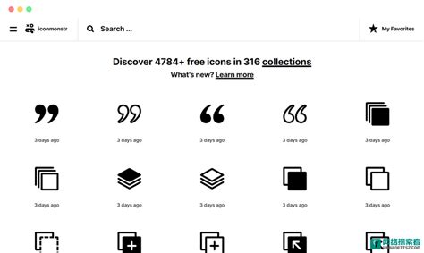 Iconmonstr 免费icon图标素材资源下载网站 网络探索者