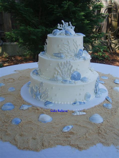 Seashell Cake Wedding Cake Pictures Beach Theme Wedding Cakes