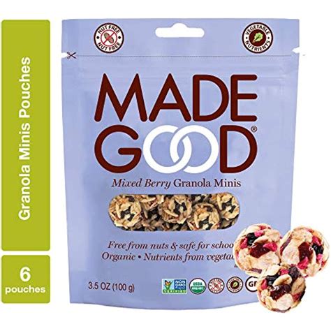 Madegood Mixed Berry Granola Minis 6 Pouches 35 Oz Each Organic