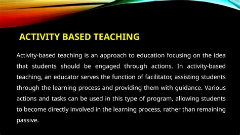 Activity Based Teaching Methodeducation Pptx