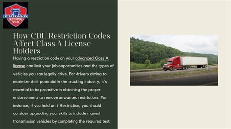 Ppt Cdl Restriction Codes Explained What Class A Drivers Need To