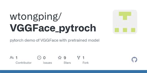 Github Wtongping Vggface Pytroch Pytorch Demo Of Vggface With Pretrained Model