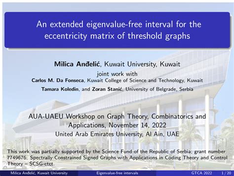 Pdf An Extended Eigenvalue Free Interval For The Eccentricity Matrix