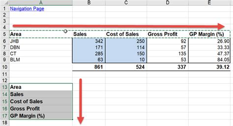 Switch Rows To Columns And Columns To Rows • Online Excel Za