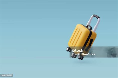 3d 벡터 노란색 가방 여름 휴가 여행 시간 개념 호텔에 대한 스톡 벡터 아트 및 기타 이미지 호텔 여행 주제 디지털 생성 이미지 Istock