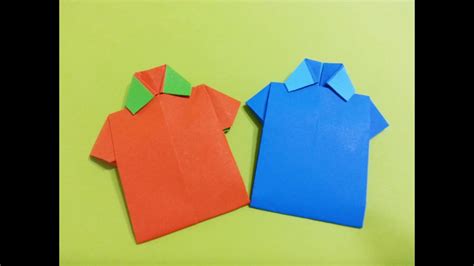티셔츠종이접기 origami t shirt youtube