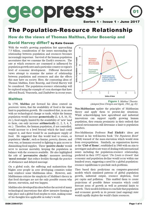 Curriculum Press The Population Resource Relationship