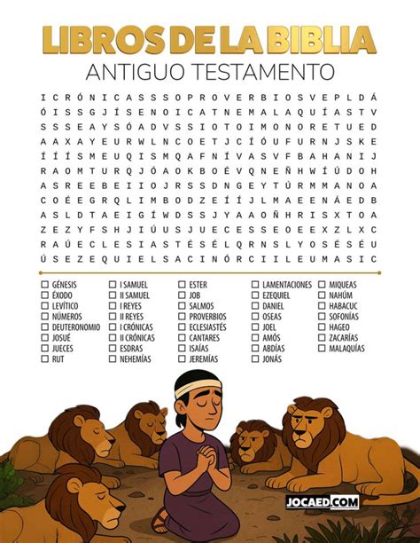 Libros De La Biblia Antiguo Testamento Sopa De Letras Para Imprimi
