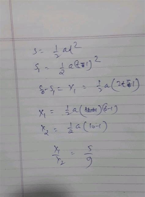 a particle starts from rest and moving with constant acceleration