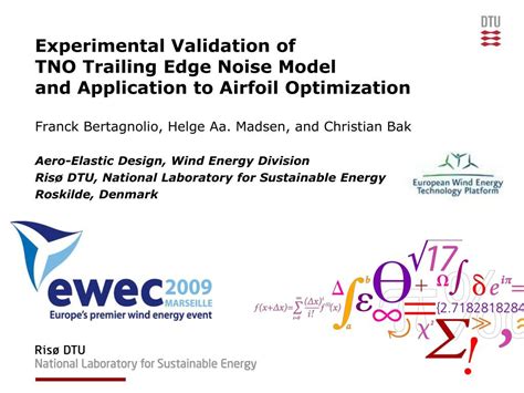 PPT Experimental Validation Of TNO Trailing Edge Noise Model And Application To Airfoil