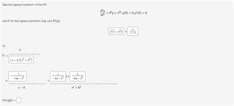 solved take the laplace transform of the ivp