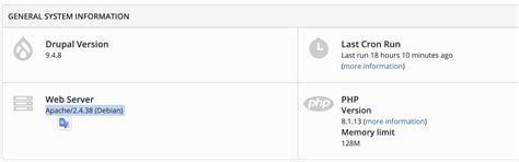 Drupal94 Php81 Apache Buster Comes With Apache Version Apache2438