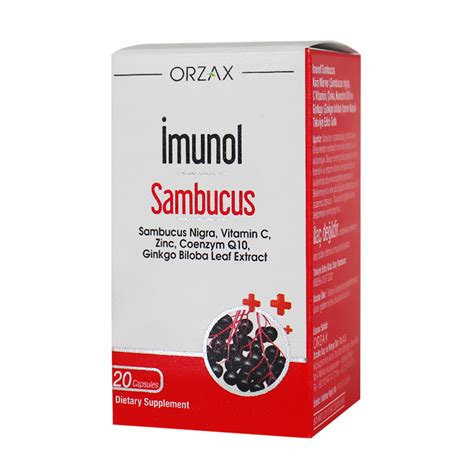 Orzax Imunol Sambucus Nigra 20 Kapsül Vitaminler