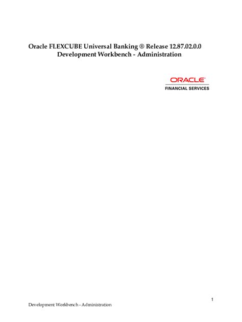 Fillable Online Development Workbench Administration Fax Email Print Pdffiller