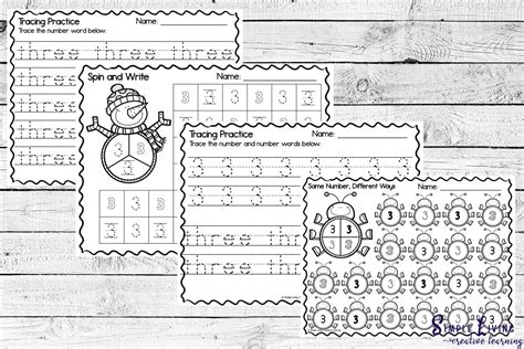 Number 3 Printables Simple Living Creative Learning