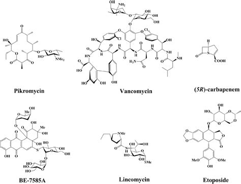 Chemical Structure Of Pikromycin Vancomycin Carbapenem Be 7585a