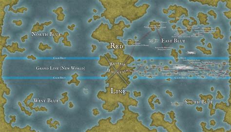 One Piece Grand Line Map One Piece World In One Piece World World