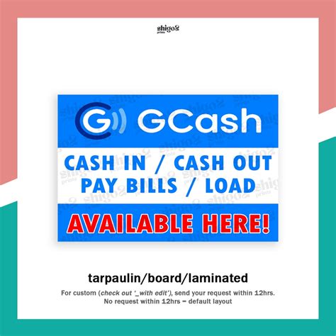Gcash Maya Cash In Cash Out Signage Shopee Philippines